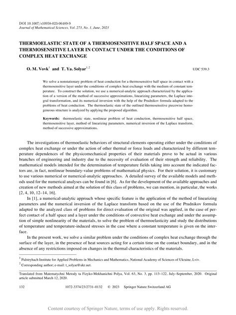 Thermoelastic State Of A Thermosensitive Half Space And A