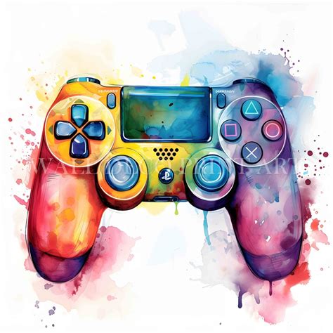 Colorful Game Controller Clipart Bundle 28 High Quality S