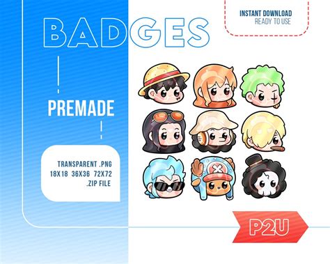 Cute Anime Twitch Subbit Badges Twitch Stream Badges Twitch