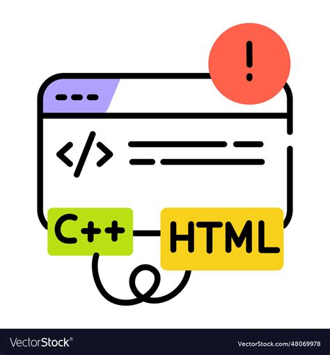 Code Error Royalty Free Vector Image VectorStock