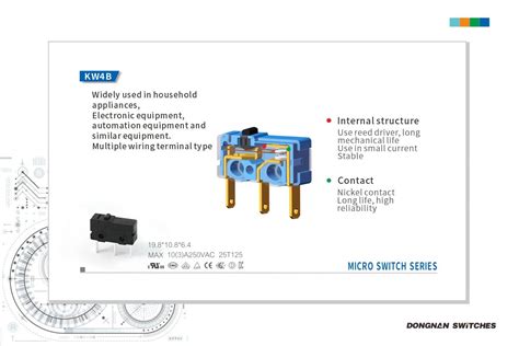 KW B Sensitive Micro Limit Switch Push Button Manufacturer DONGNAN