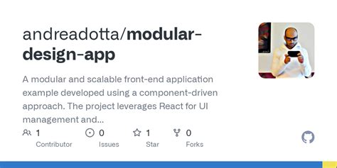 github andreadotta modular design app a modular and scalable front