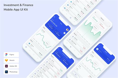 投资与金融 App Ui Kit Fig Psd Sketch Xd 云瑞设计