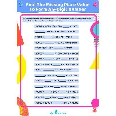 Place Value Worksheet Fill The Blanks To Form The Number