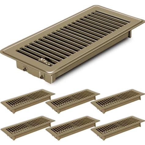 Angel Sar 4 In X 10 In Aluminum Floor Vents Floor Air Vent Covers