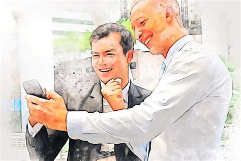 추상적 인 행복 사업가는 똑똑하고 수채화 일러스트 페인팅 배경에 걷는 거리에 앉아 있습니다 25 29세에 대한 스톡 사진 및 기타 이미지 Istock