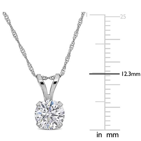 Created Forever 1ct Tw Lab Grown Diamond Solitaire Pendant With Chain