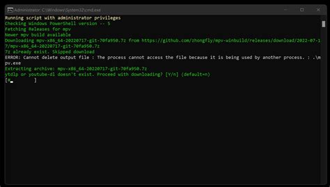 i can t update with updater bat · issue 238 · shinchiro mpv winbuild