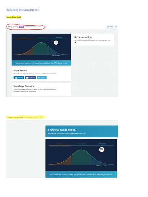 datacamp assessment results pdf