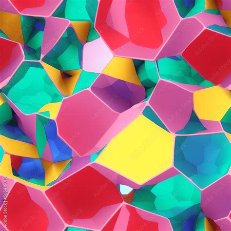 Seamless Geometric 3d Background With Parametric Shapes Platonic Hexagons Gradient Background