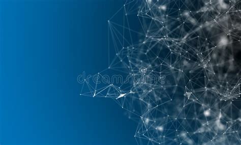 Abstract Background With Lines And Dots Plexus Concept Stock
