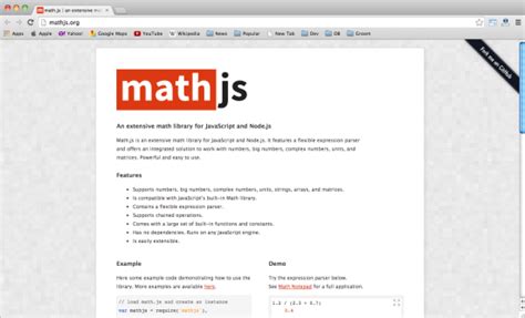 Mathjs首页、文档和下载 Javascript 扩展数学库 Oschina 中文开源技术交流社区