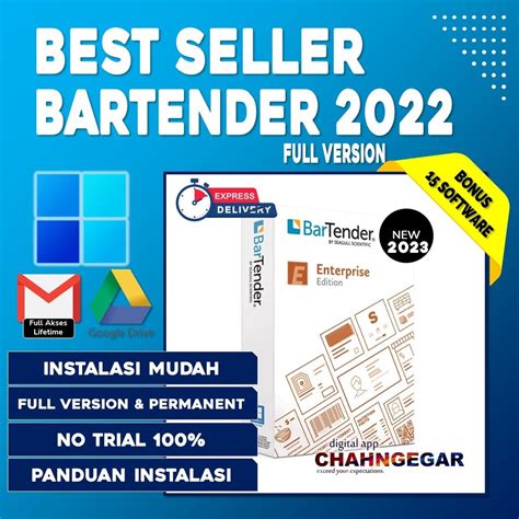Jual Bartender Enterprise 2022 Full Version Aktif Lisensi Software
