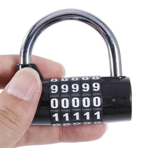 Coded Lock 45 Digit Password Safety Lock Wide Shackle Combination