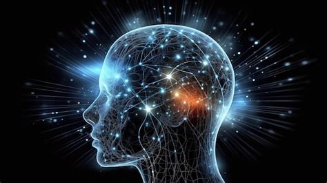 Premium Ai Image Glowing Neural Network A Closeup Of The Human Brain With Visible Circuitry