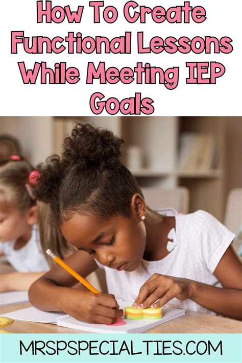 Target Iep Goals In Functional Lessons · Mrs P S Specialties In 2024