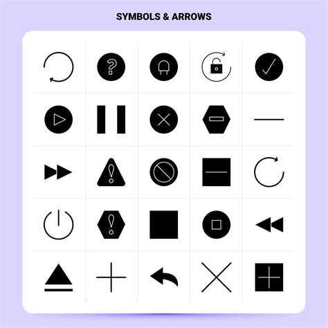 Solid 25 Symbols Arrows Icon Set Vector Glyph Style Design Black Icons Set Web And Mobile