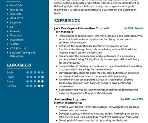 Automation Engineer Cv Sample In 2025 Resumekraft