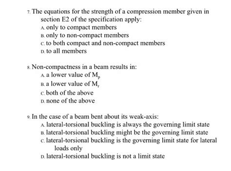 solved 7 the equations for the strength of a compression