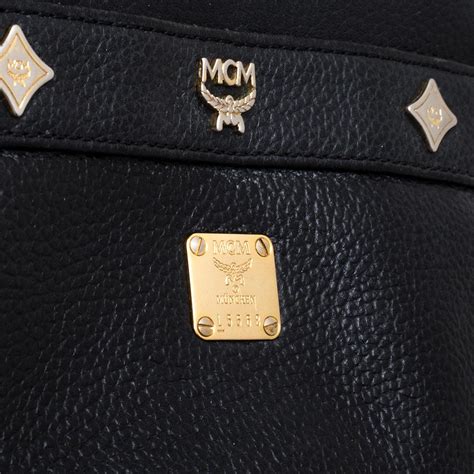 Mcm Black Leather Camera Crossbody Bag At 1stdibs