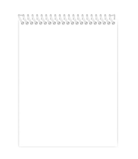 Premium Vector Wire Bound Empty White Note Book Template Blank Page