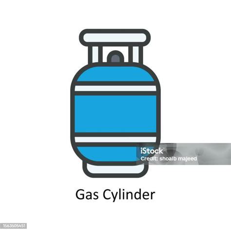 가스 실린더 벡터 채우기 개요 아이콘 디자인 그림입니다 자연과 생태 흰색 배경에 기호 Eps 10 파일 가솔린에 대한 스톡 벡터 아트 및 기타 이미지 Istock