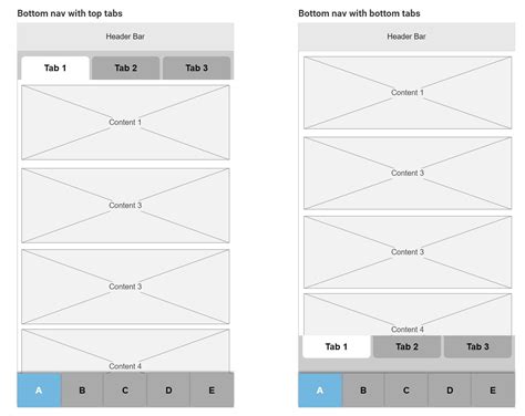 Layout Mobile Ux Using Tabs And Bottom Navigation User Experience Stack Exchange