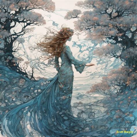 Yule Maid 02 Scott Harper Sale Artwork Digital Artwork Fantasy Landscape