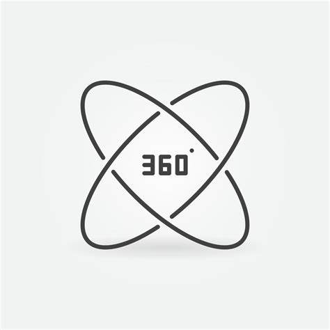 360 Degree Vector Outline Concept Icon 13093920 Vector Art At Vecteezy