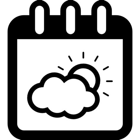 흐린 날 달력 인터페이스 기호 아이콘 Freepik