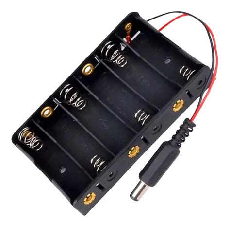 Suporte Porta 6 Pilhas Aa Com Plug P4 Para Arduino Esp8266 Mebuscar