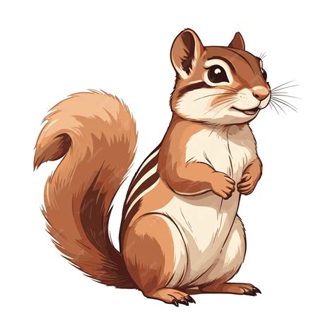 Cute Chipmunk Illustration Premium Ai Generated Vector