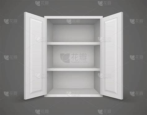 空盒子与打开的门和书架素材 花瓣网