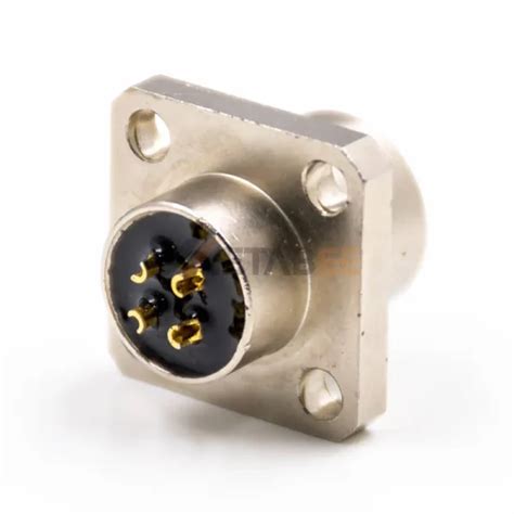 4 Pin A Coded M12 Female Panel Mount Connector Metabeeai