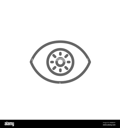 Retina Unlock Line Icon Graphic Resource Template Vector Illustration Stock Vector Image And Art