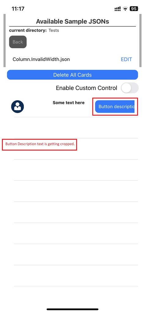 Adaptive Card IOS Notification Card Json Snooze Button Is Getting Overlapped With