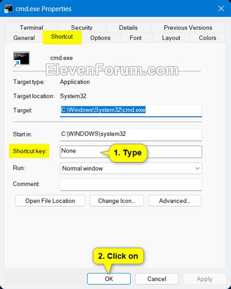 Assign Shortcut Key To Shortcut In Windows Windows Forum