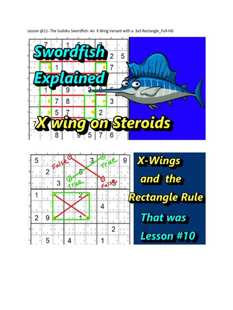 11 The Sudoku Swordfish An X Wing Variant With A 3x3 Rectanglefull