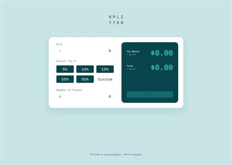Frontend Mentor React Tip Calculator App Coding Challenge Solution