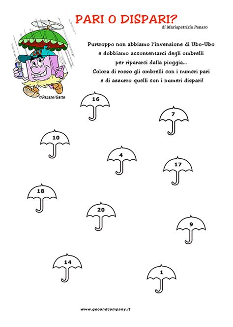 Pari E Dispari Con Ubo Ubo Schede Didattiche Scuola Primaria