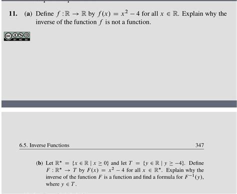 Solved 11 A Define F R R By Fx X2 4 For All X E