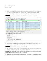 Wireshark Assignment B Nakul Bansal Docx Name Nakul Raj Bansal Course CS Select
