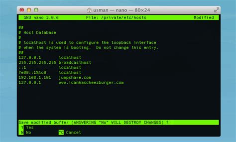 Modify Hosts File To Block A Website On Mac OS X Lion