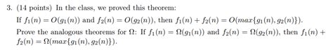 Solved Points In The Class We Proved This Theorem Chegg