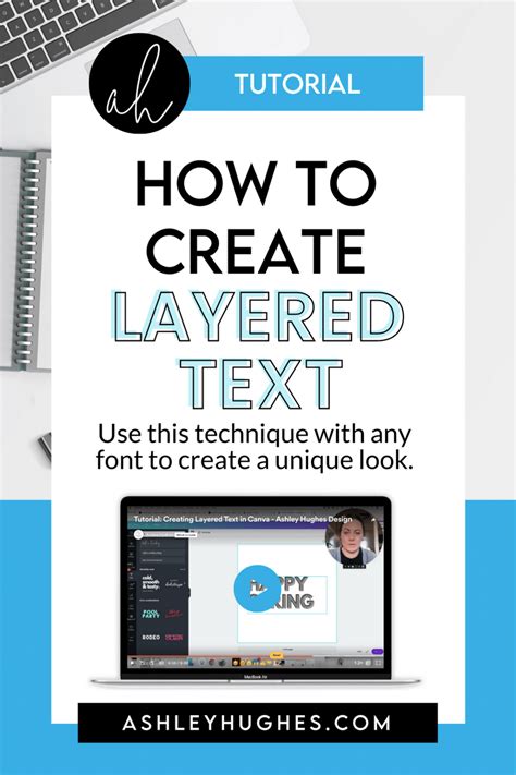 Video Tutorial How To Create Layered Text Ashley Hughes Design
