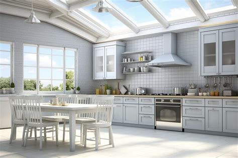 Modern Kitchen Background With Statement Kitchen Hardware Premium Ai