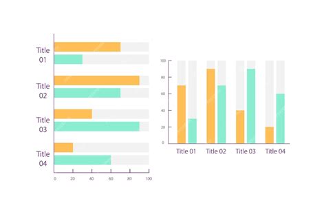 Premium Vector Clustered Column Infographic Chart Design Template Set