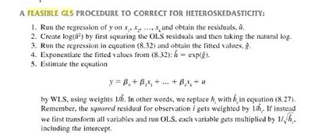 Econometrics Interpret Regression Coefficients After Wls Cross Validated