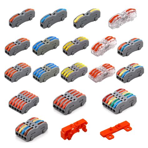 미니 와이어 커넥터 스플라이스 터미널 블록 Led 스트립 조명 전기 퀵 커넥터 도체 레일 커넥터 베이스 2 핀 3 핀 4 핀 5 핀 Aliexpress