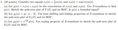 Solved 1 20 Points Consider Two Signals X1n21nun And